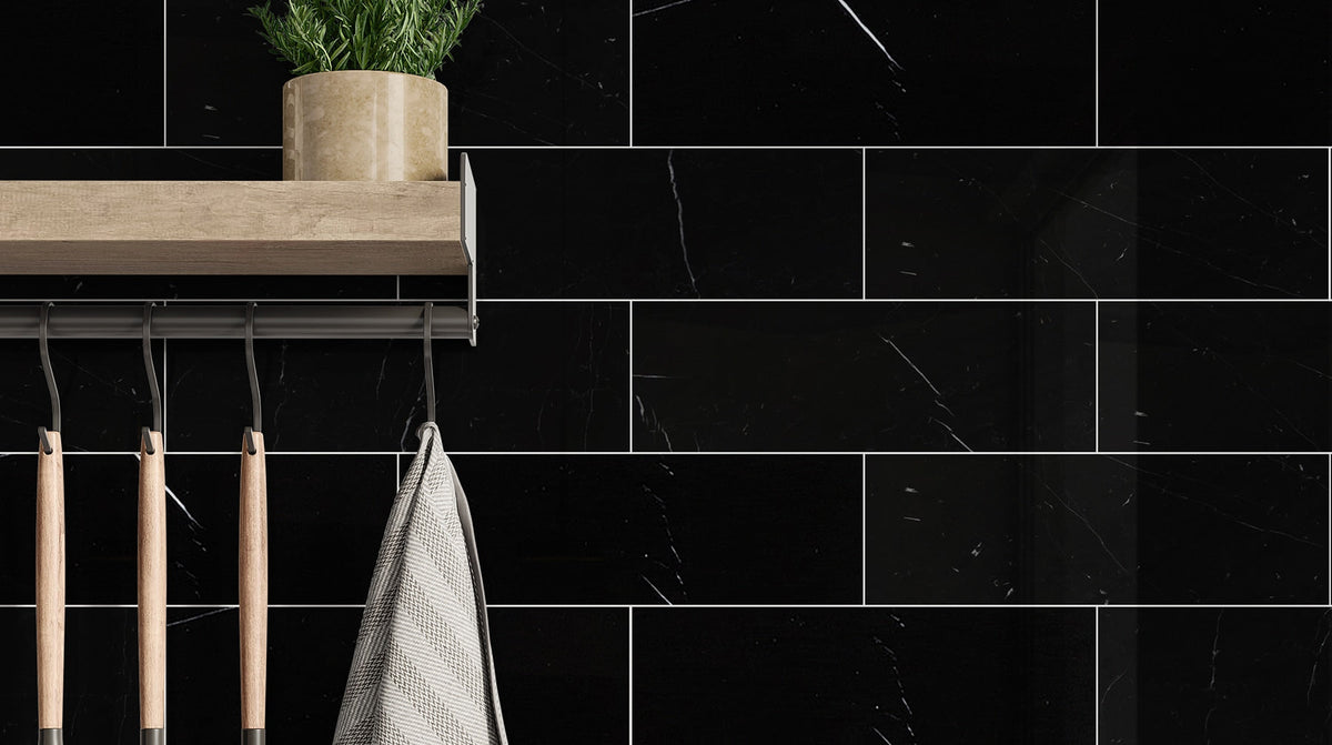 12 Striking Black Backsplash Tile Ideas with Ceramic and Marble Elegan ...