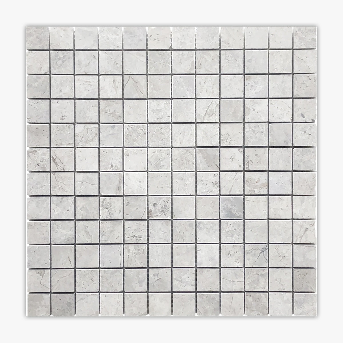 Tundra Gray Dark Honed 1x1 Stacked Marble Mosaic – Direct Stone Source
