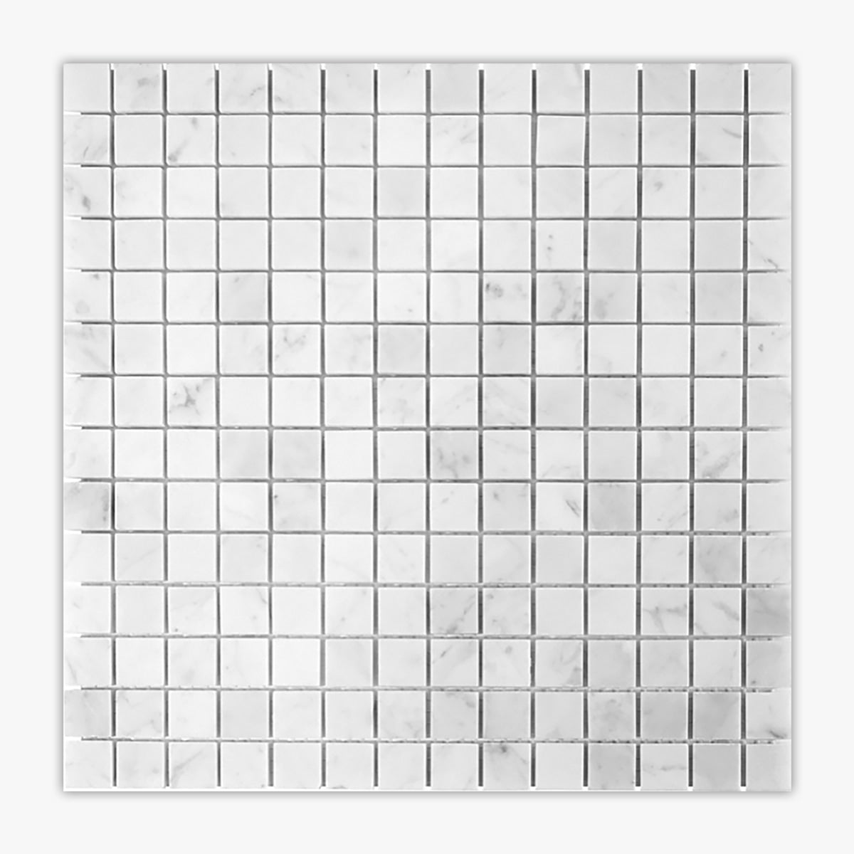 White Carrara Polished 1x1 Marble Mosaic – Direct Stone Source
