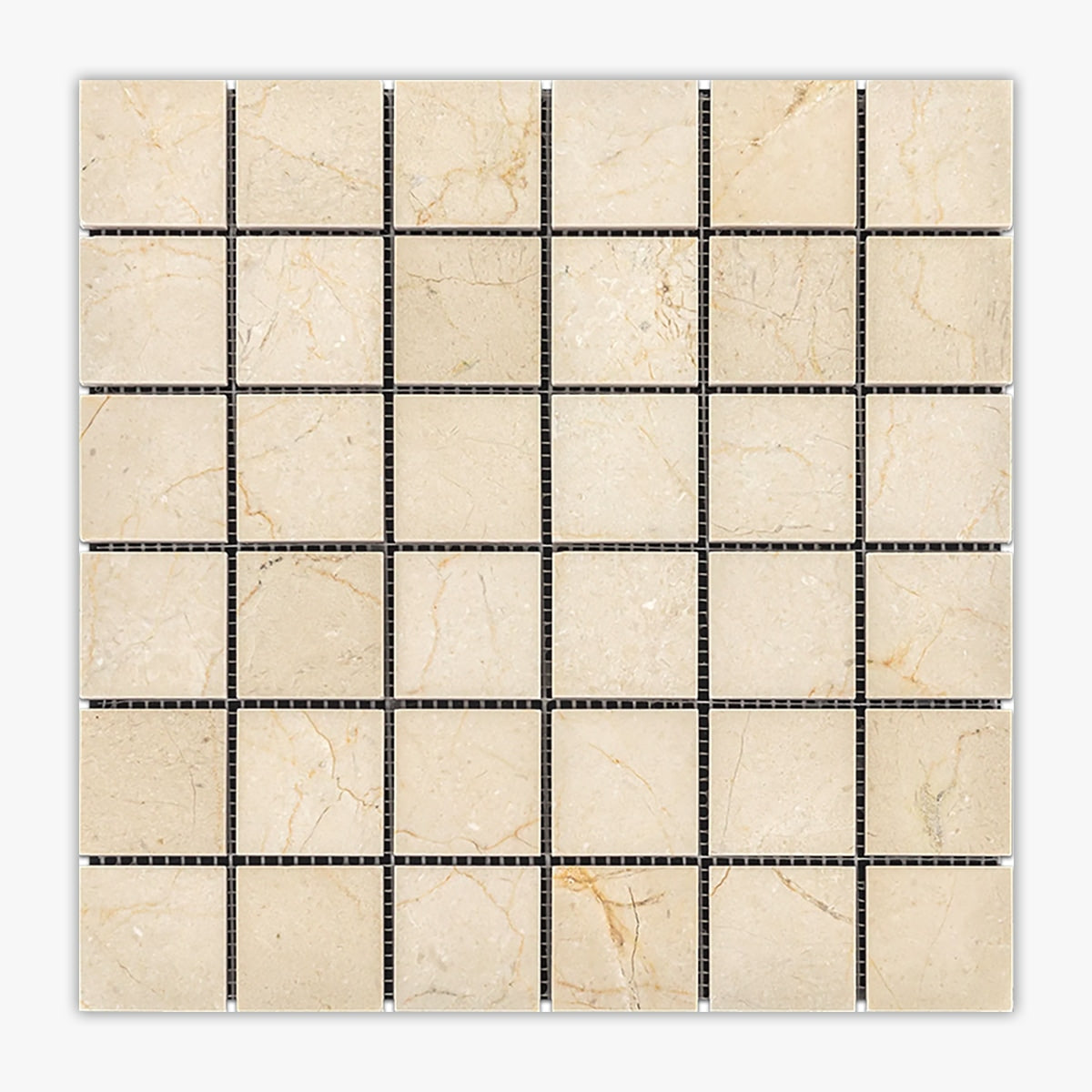 Crema Marfil Honed 2x2 Square Marble Mosaic – Direct Stone Source