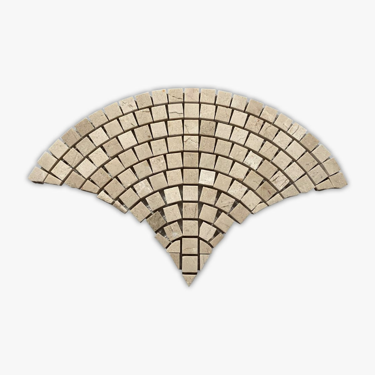 Crema Marfil Honed Mini Fan Shape Marble Mosaic Tile – Direct Stone Source