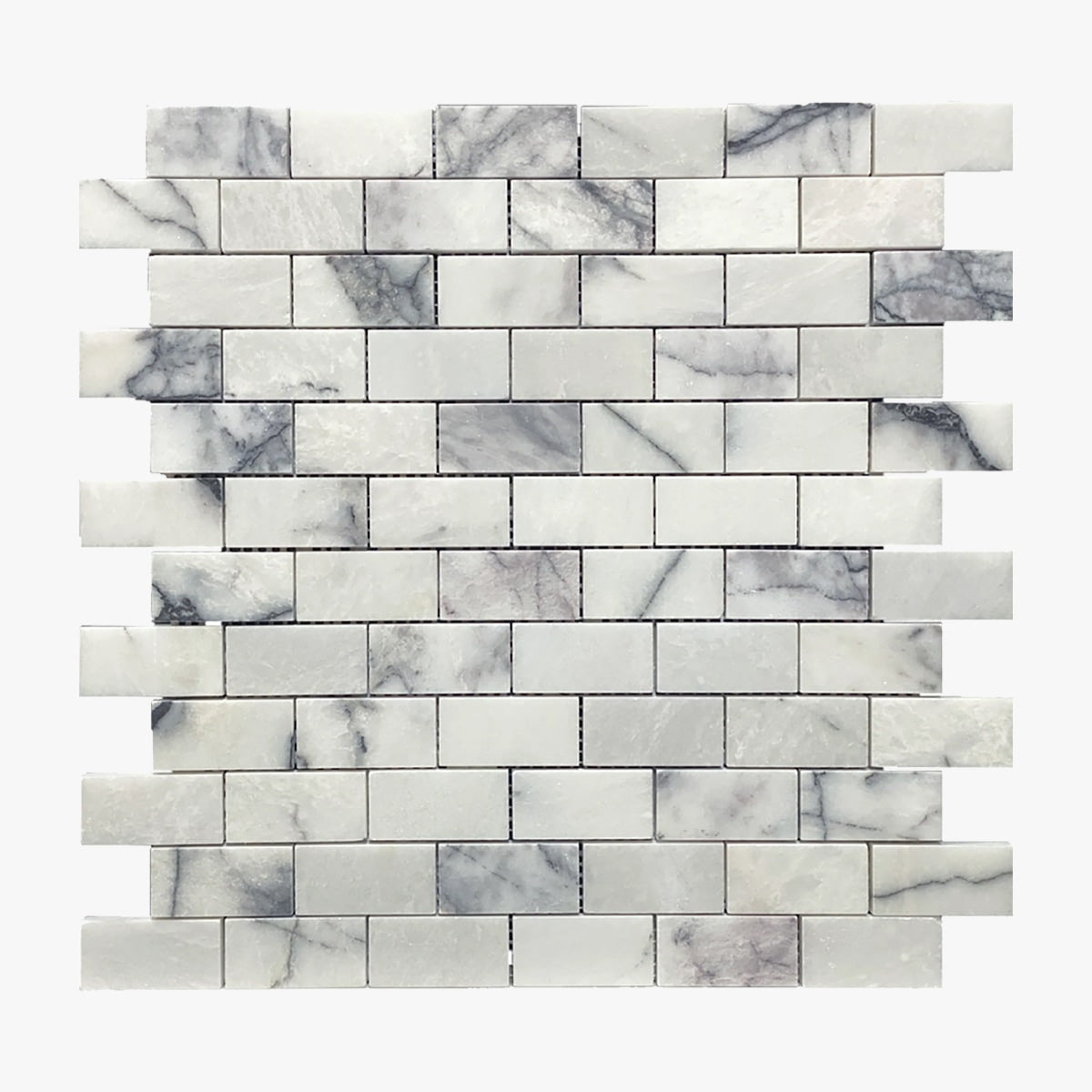 Lilac Honed 1x2 Brick Marble Mosaic – Direct Stone Source