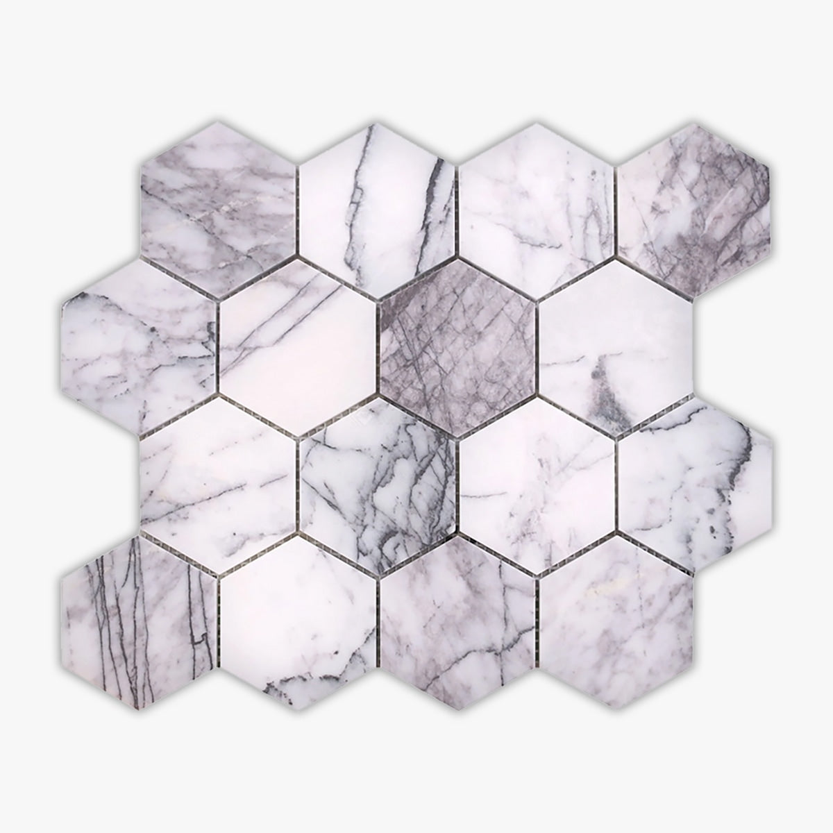 Lilac Honed 3 Inch Hexagon Marble Mosaic – Direct Stone Source