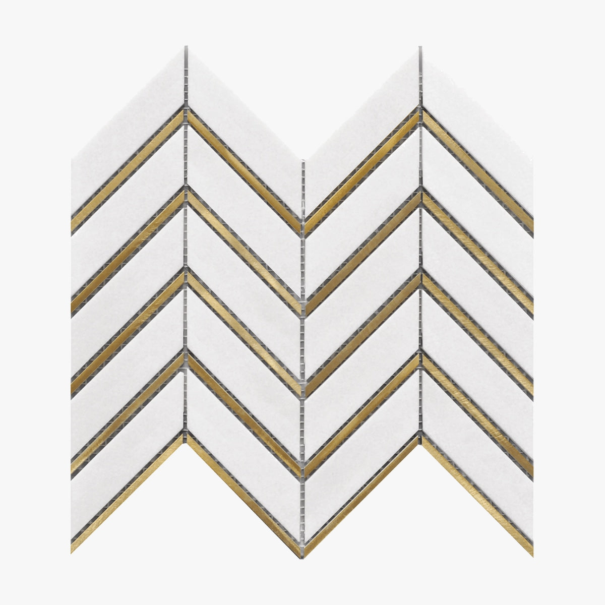 Rockart Tassos Polished 10x12 Metal Arrow Marble Mosaic – Direct Stone ...